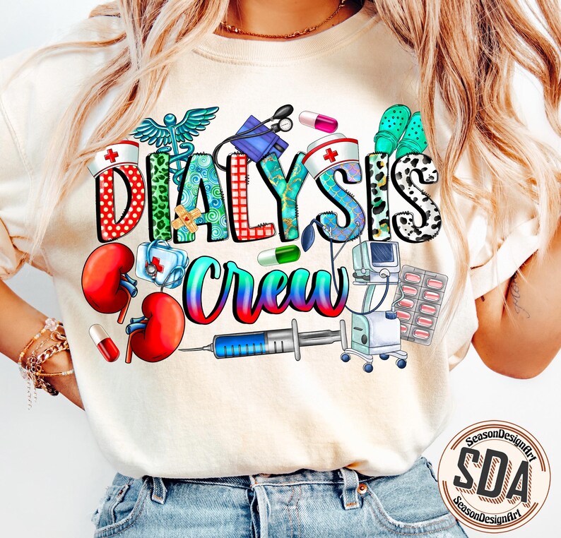 Dialysis Crew PNG: Sublimation Design Download (digital File) - Etsy