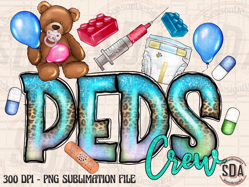 PEDS Crew Png Pediatric Nurse Png Sublimation Design Peds - Etsy