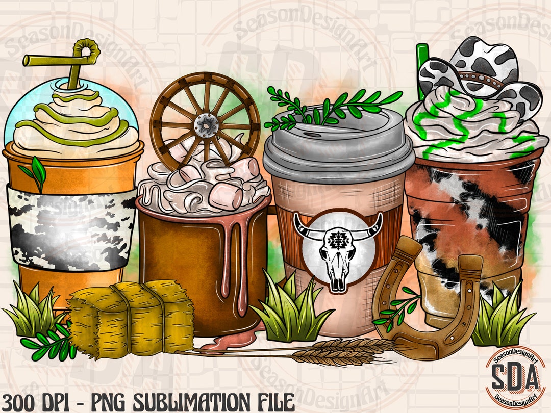 Cow Coffee PNG, Cows and Coffee Png,cow Coffee Drink Png, Iced Coffee ...