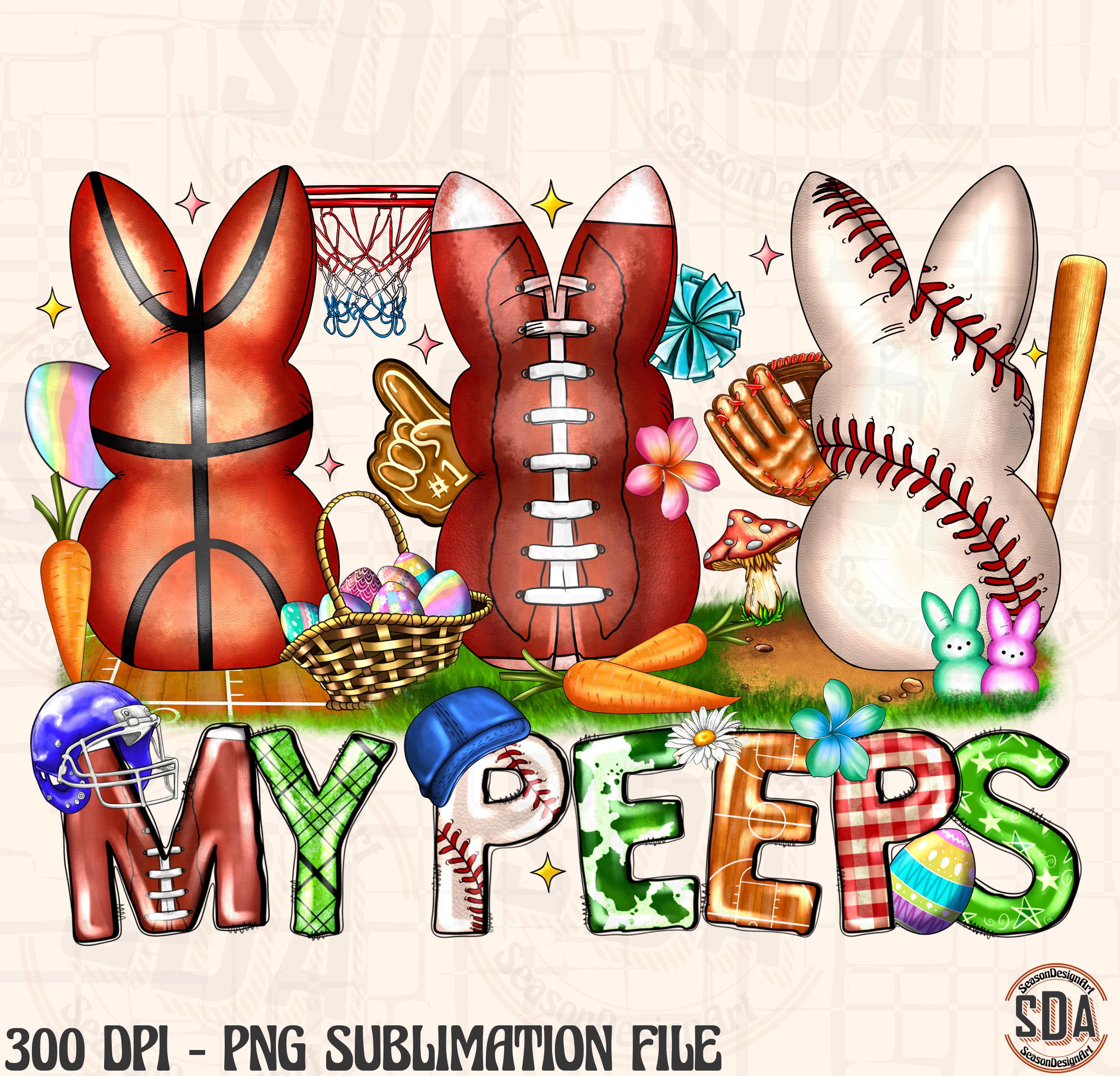 Easter Sports Boys Digital Download, Easter Sports Peeps Sublimation ...