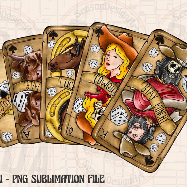 Western Deck of Cards - Etsy