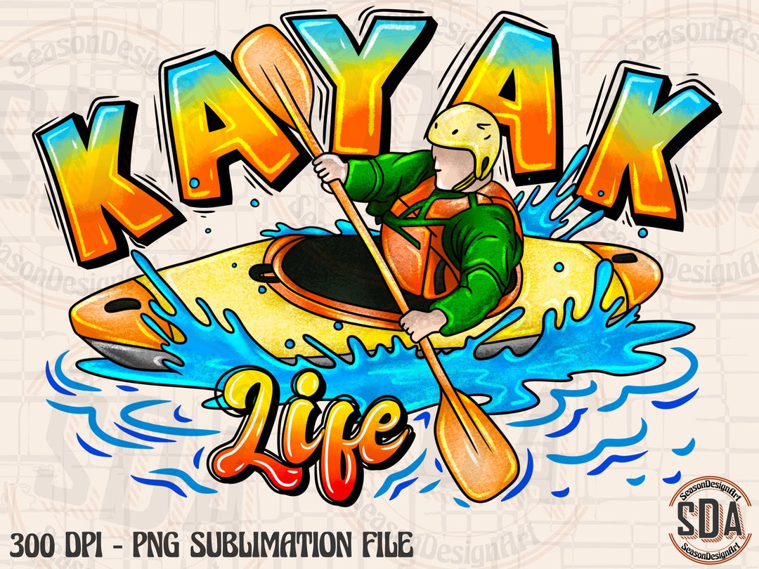 Kayak Life PNG: Western River Sublimation Design (digital Download) - Etsy