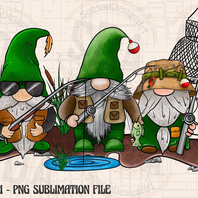 Fishing Gnome - Etsy