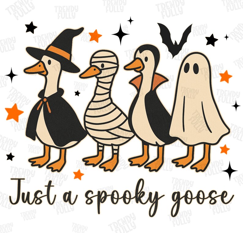 Funny Halloween Goose PNG: Spooky Costume Sublimation (digital Download ...