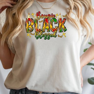 Black Bougie Blessed PNG: Juneteenth Sublimation Design (digital ...