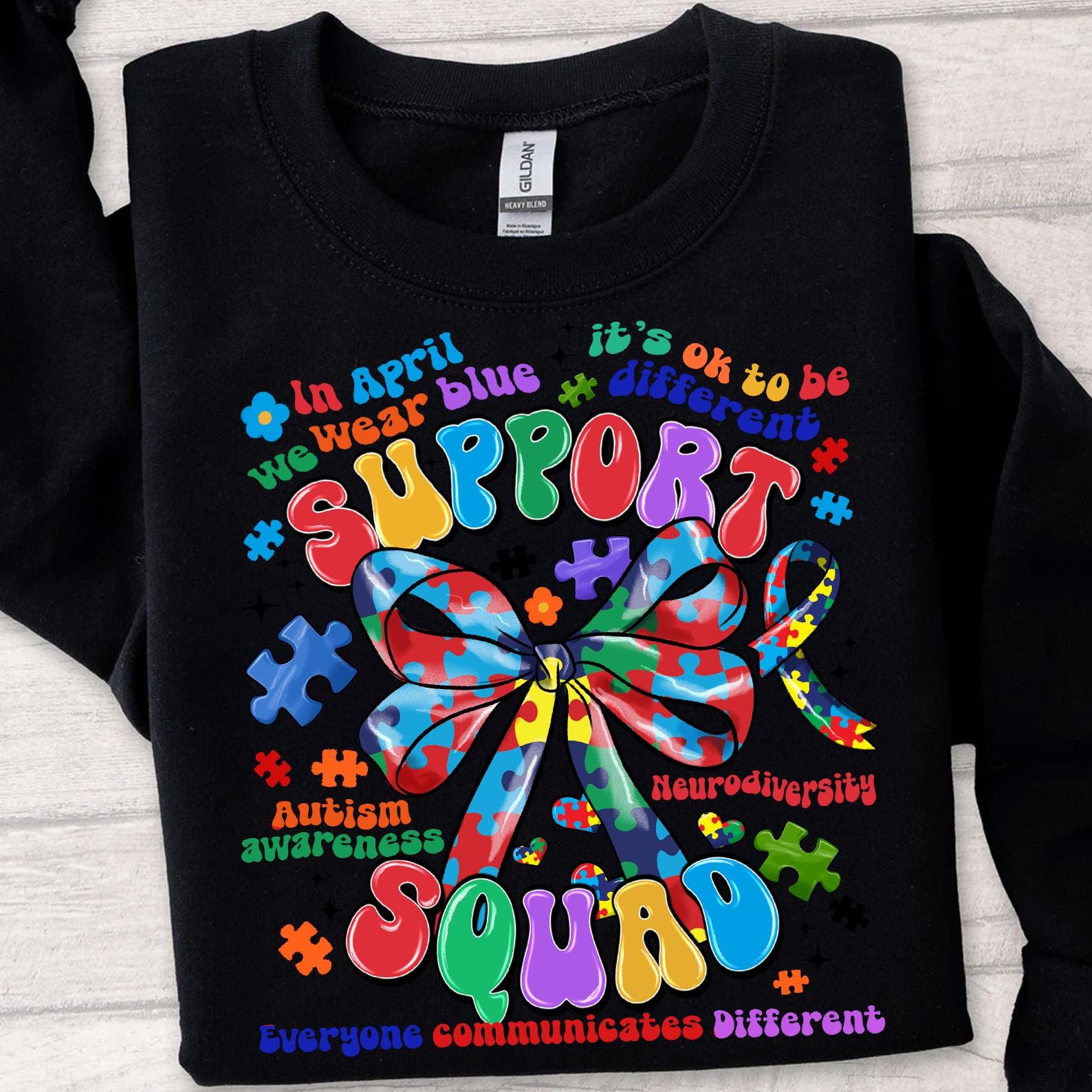 Autism Support Squad PNG: Awareness Design (digital Download) - Etsy