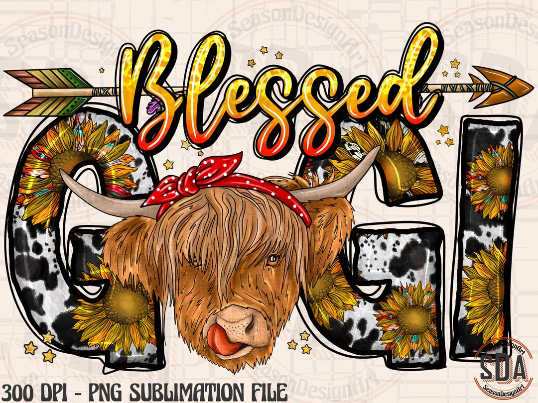 Blessed Gigi Png, Blessed Mom Png, Mother's Day Design, Cow Mama Png ...