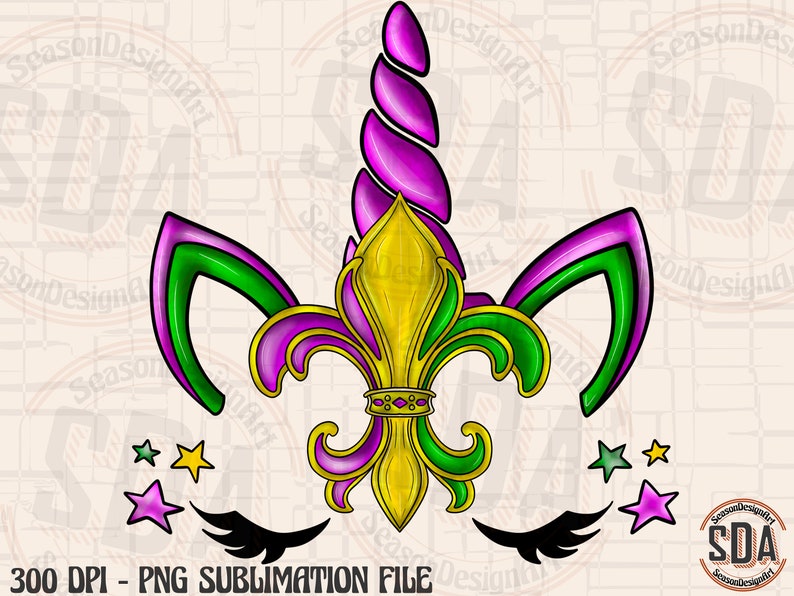 Mardi Gras Unicorn Png Unicorn Mardi Gras Png Sublimation - Etsy