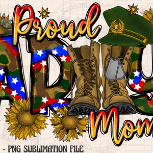 Western Proud Army Mom With Military Boots and Hat Png Sublimation ...
