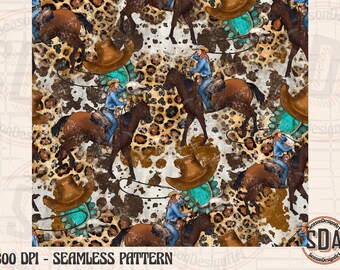Rodeo Seamless Pattern - Etsy