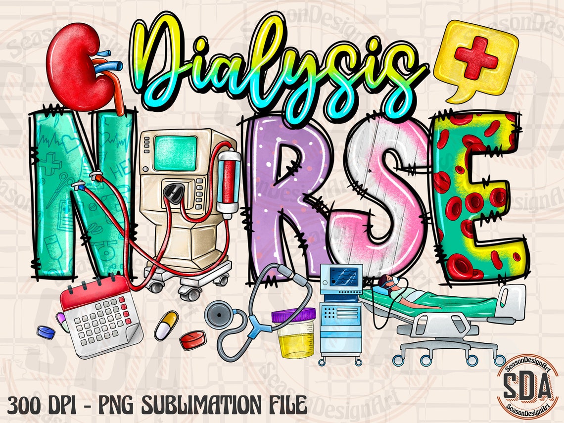 Dialysis Nurse PNG: Nephrology Design, Hemodialysis Art (digital ...