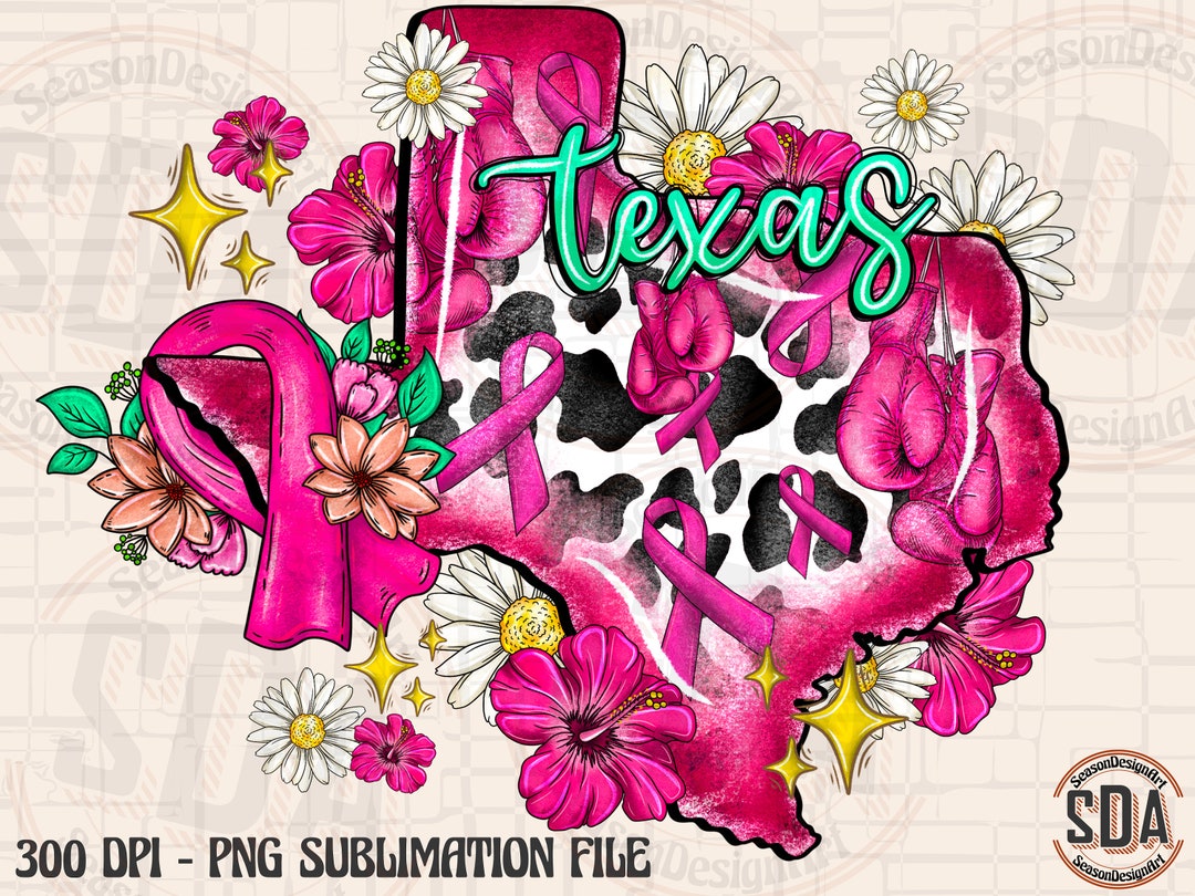 Breast Cancer Texas Png, Texas Design Png,pink Ribbon, Texas Map Png ...