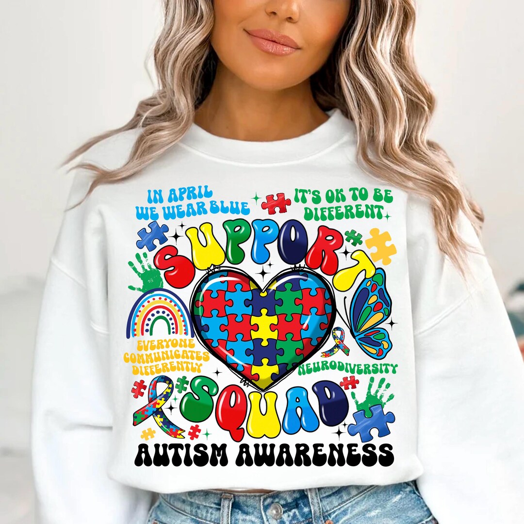 Autism Support Squad PNG: Awareness Design (digital Download) - Etsy