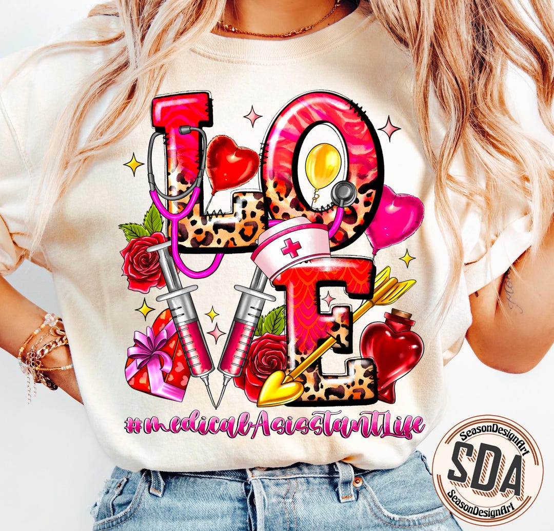 Love Medical Assistant PNG: Valentine Nurse Design (digital Download ...