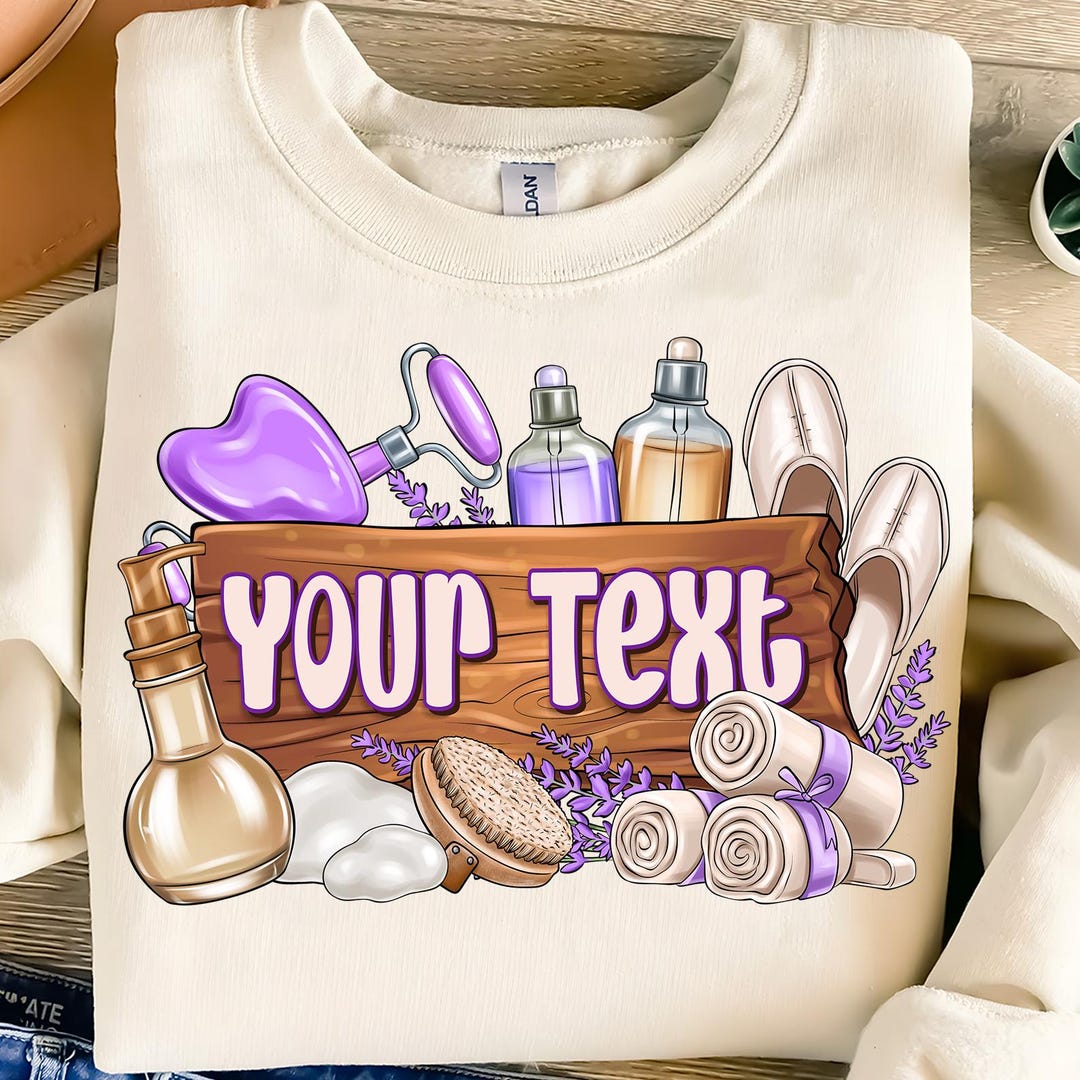 Personalized Spa Day PNG: Custom Text, Relaxation Design (digital ...