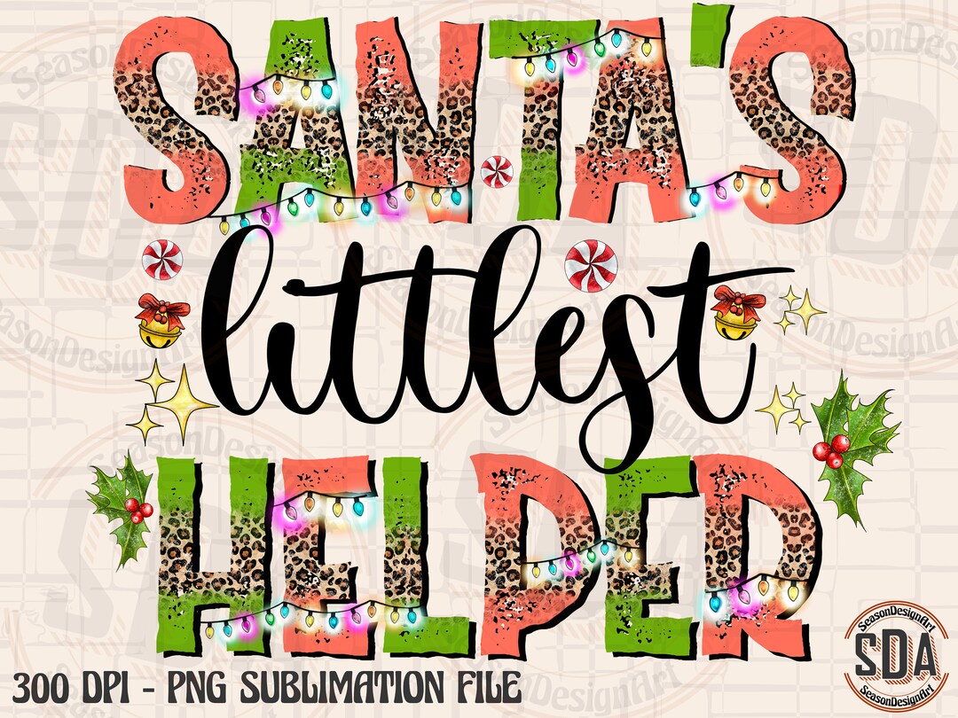 Santa's Little Helper PNG Santa PNG Santa's Helper - Etsy