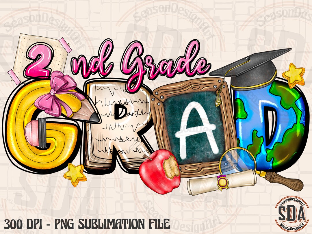 2nd Grade Graduation PNG: Sublimation Design (digital Download) - Etsy