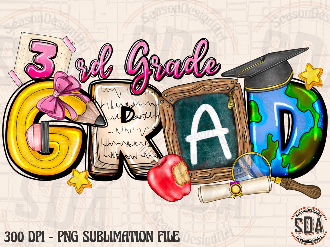 3rd Grade Graduation PNG: Sublimation Design (digital Download) - Etsy