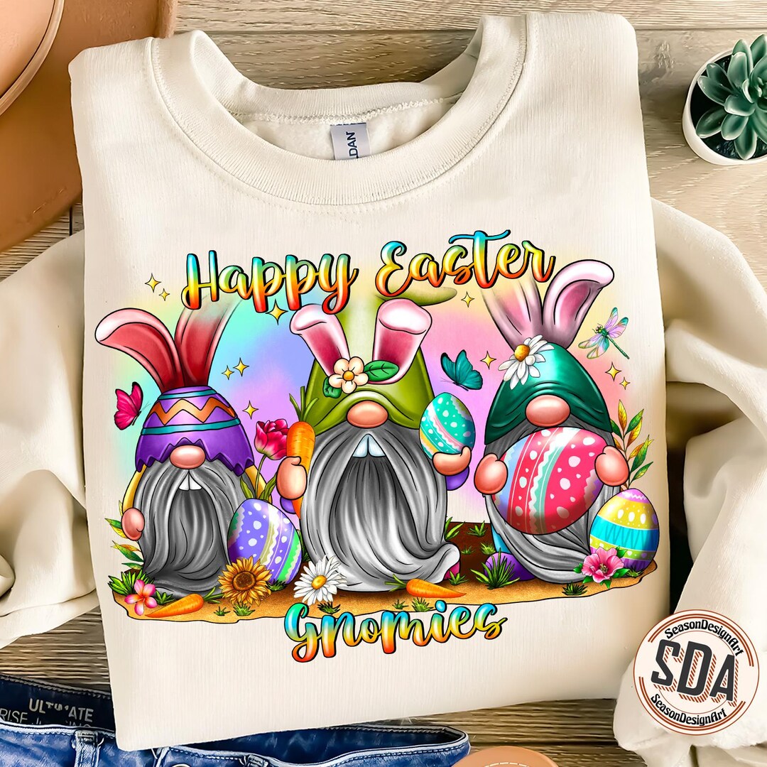 Easter Gnomies Png Sublimation Design Download, Happy Easter Day Png ...