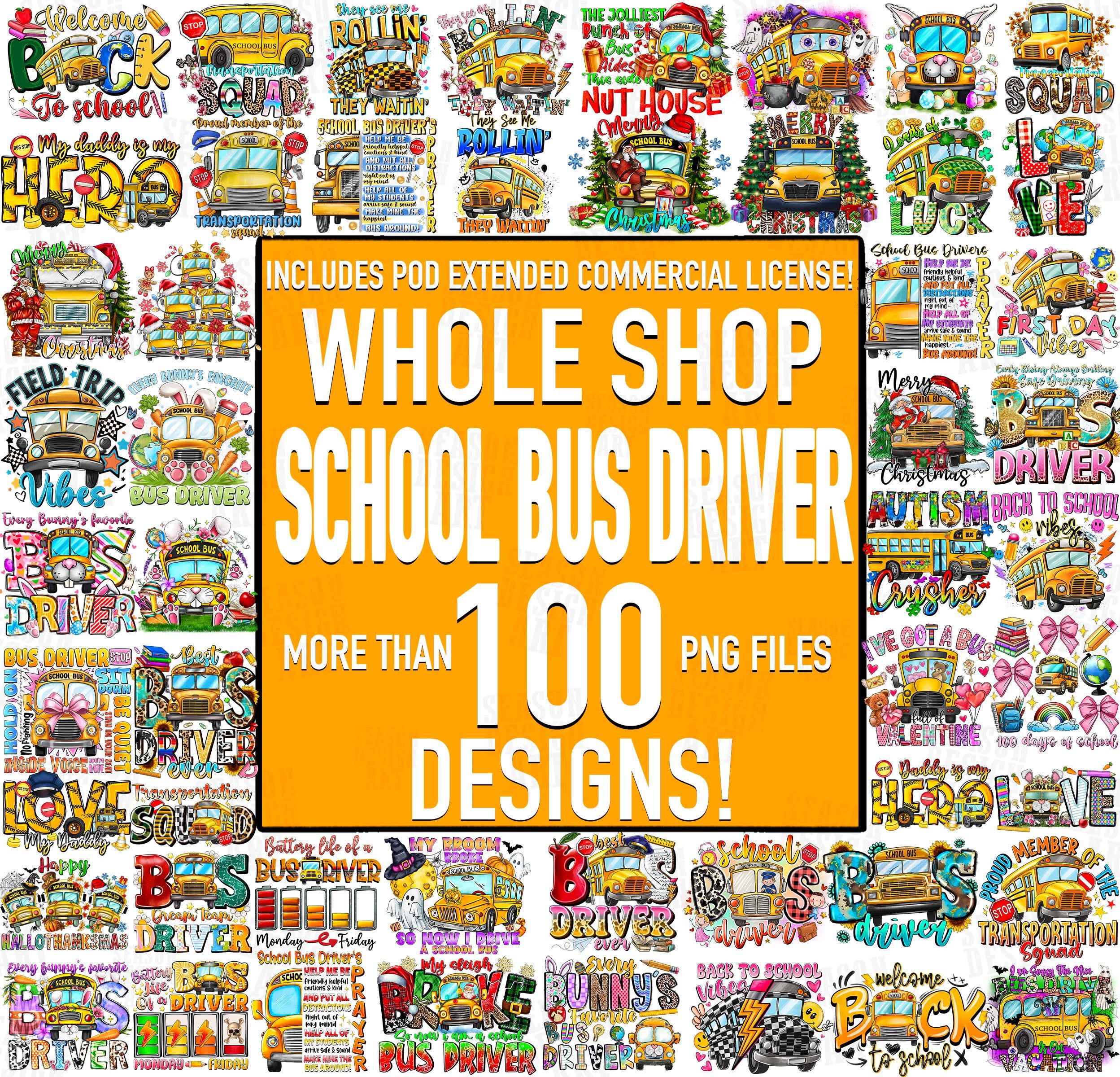 100+ School Bus Bundle Png,whole Shop Png Bundle, Bus Driver Png, Back ...