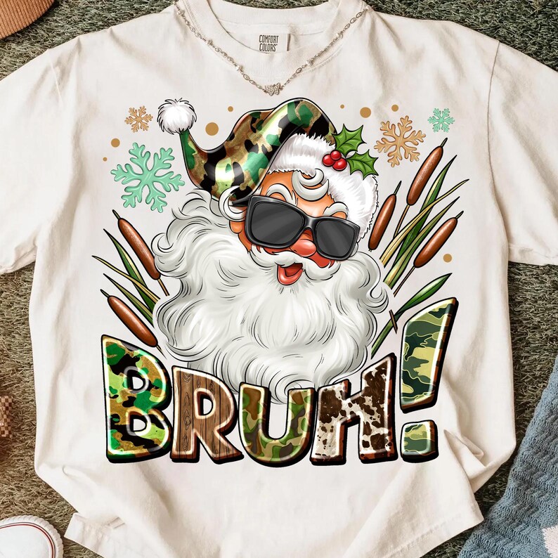 Merry Christmas Bruh PNG: Santa Claus Design (digital Download - Etsy