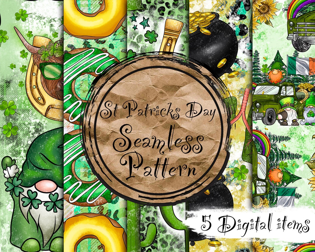 St Patricks Day Seamless Pattern, Saint Patricks Day Seamless Repeat ...