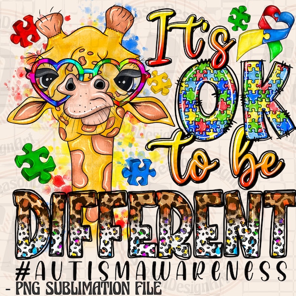 Autism Giraffe Png - Etsy