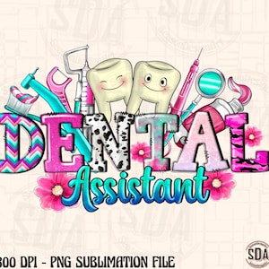 Dental Assistant Design: DA PNG, Teeth Art (digital Download) - Etsy