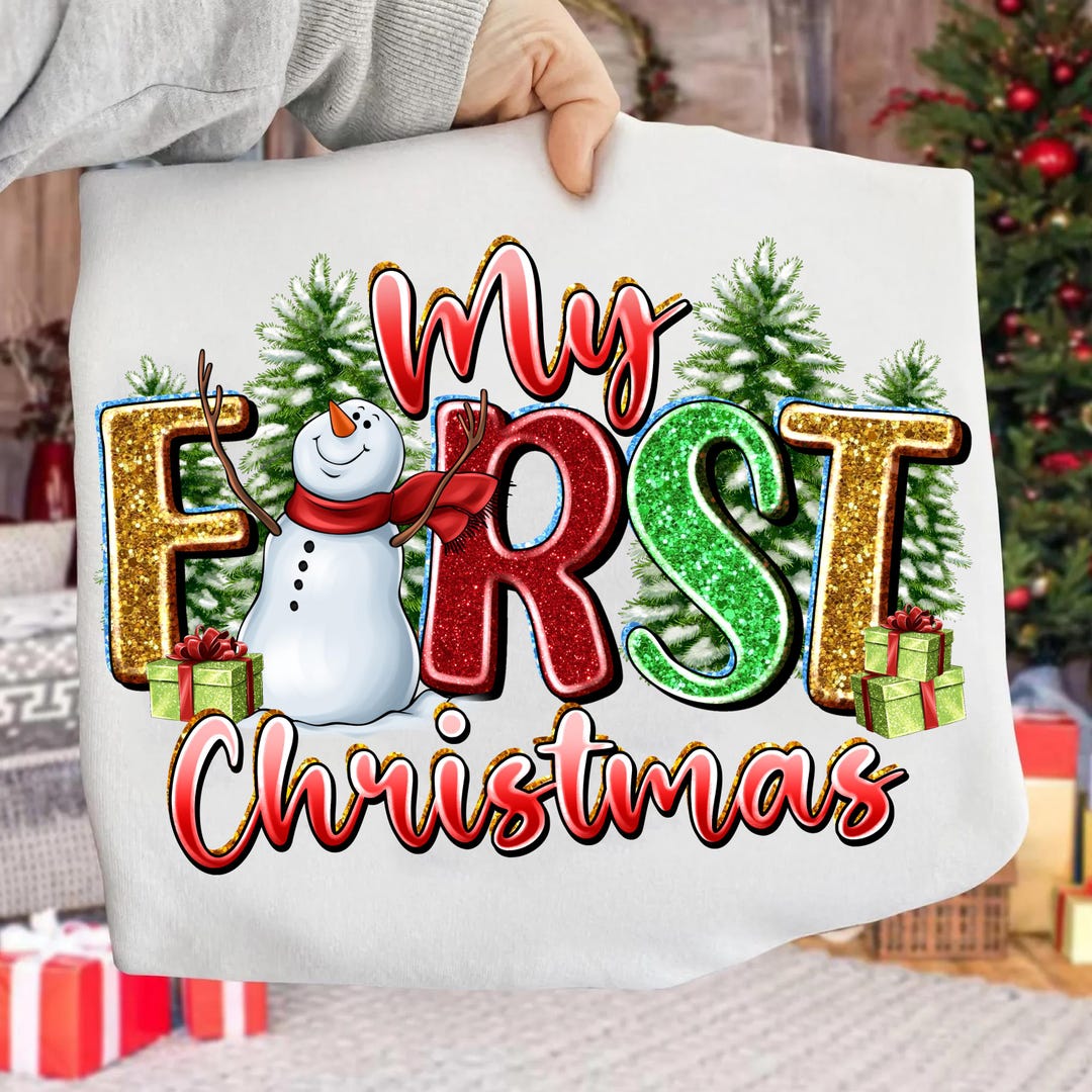 My 1st Christmas Clipart, Baby First Christmas Clipart, Christmas ...