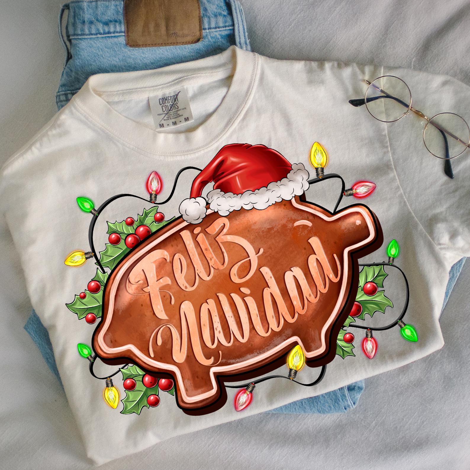 Feliz Navidad Marranito PNG: Mexican Christmas Clipart (digital ...