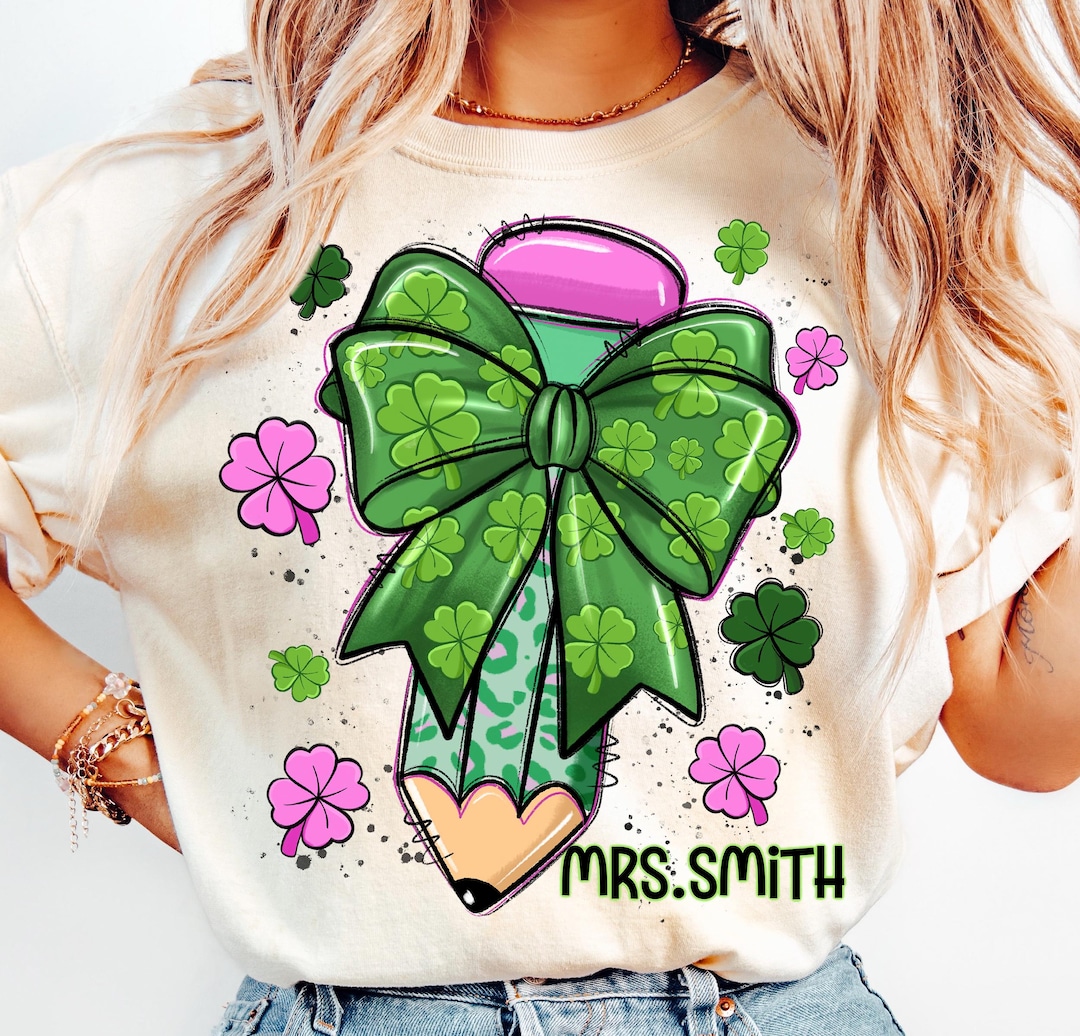 Personalized St. Patricks Day Teacher Png, Teacher St Patrick Png ...