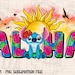 Aloha Summer Stitch PNG: Floral Sublimation Design (digital Download ...