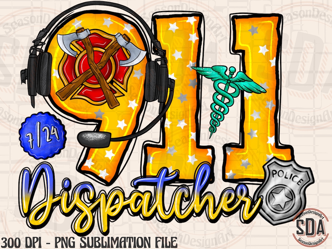 911 Dispatcher Png, Sublimation Design, Emergency Dispatcher Png ...