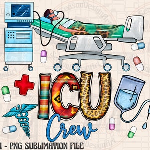 ICU Crew Design Png, Nurse Png, Nurse Life Png, ICU Nurse Png, ICU ...