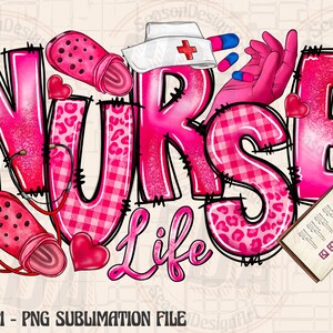 Valentine's Day Nurse Life Png Sublimation Design Download, Happy ...