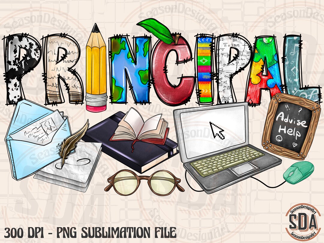Principal Sublimation PNG, Assistant Principal, Back to School ...