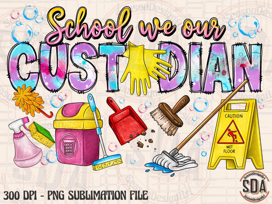 School Custodian Png Sublimation Design Download, Back to School Png ...