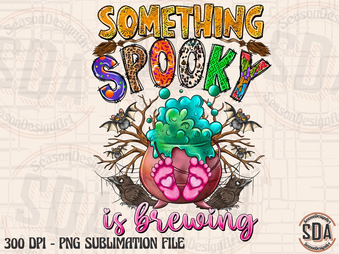 Something Spooky is Brewing PNG, Halloween Pregnancy, Halloween ...