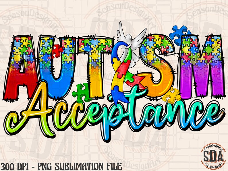 Autism Acceptance Png Advocate Awareness PNG Design Autism - Etsy