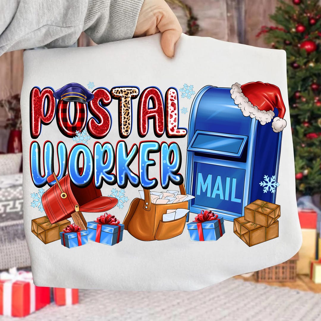Christmas Postal Worker PNG: Sublimation Design (digital Download) - Etsy