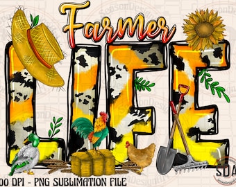 Farm Life Sublimation Design - Printable PNG - Digital Download - Farm ...