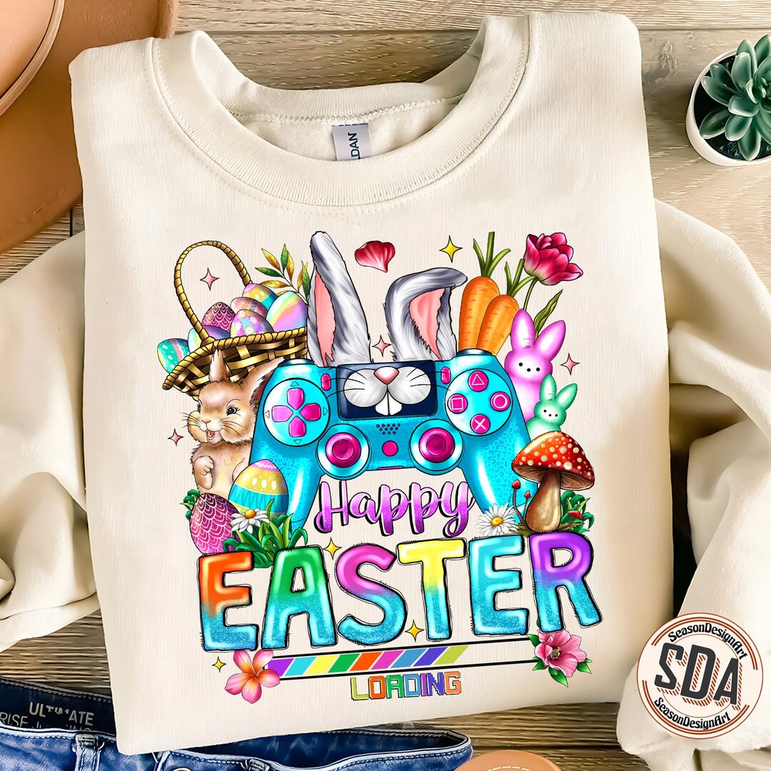 Easter Gamer PNG, Easter Bunny Gamer Png, Happy Easter Game Controller ...