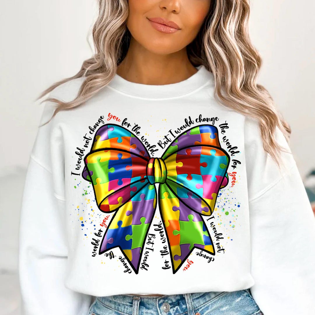 Austim Bow, Autism Png, Autism Awareness Png, Coquette Bow Png, Austism ...
