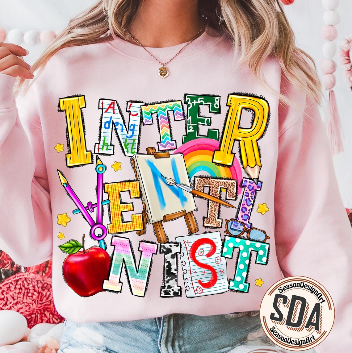 Interventionist Teacher PNG: Back to School Design (digital Download ...