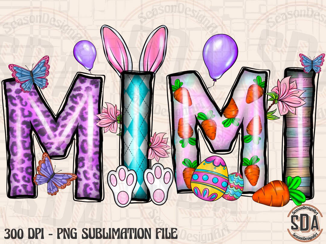 Easter Day Mimi Png, Sublimation Design Download, Happy Easter Day Png ...