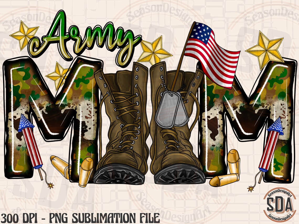 Western Army Mom PNG Sublimation Design (digital Download) - Etsy