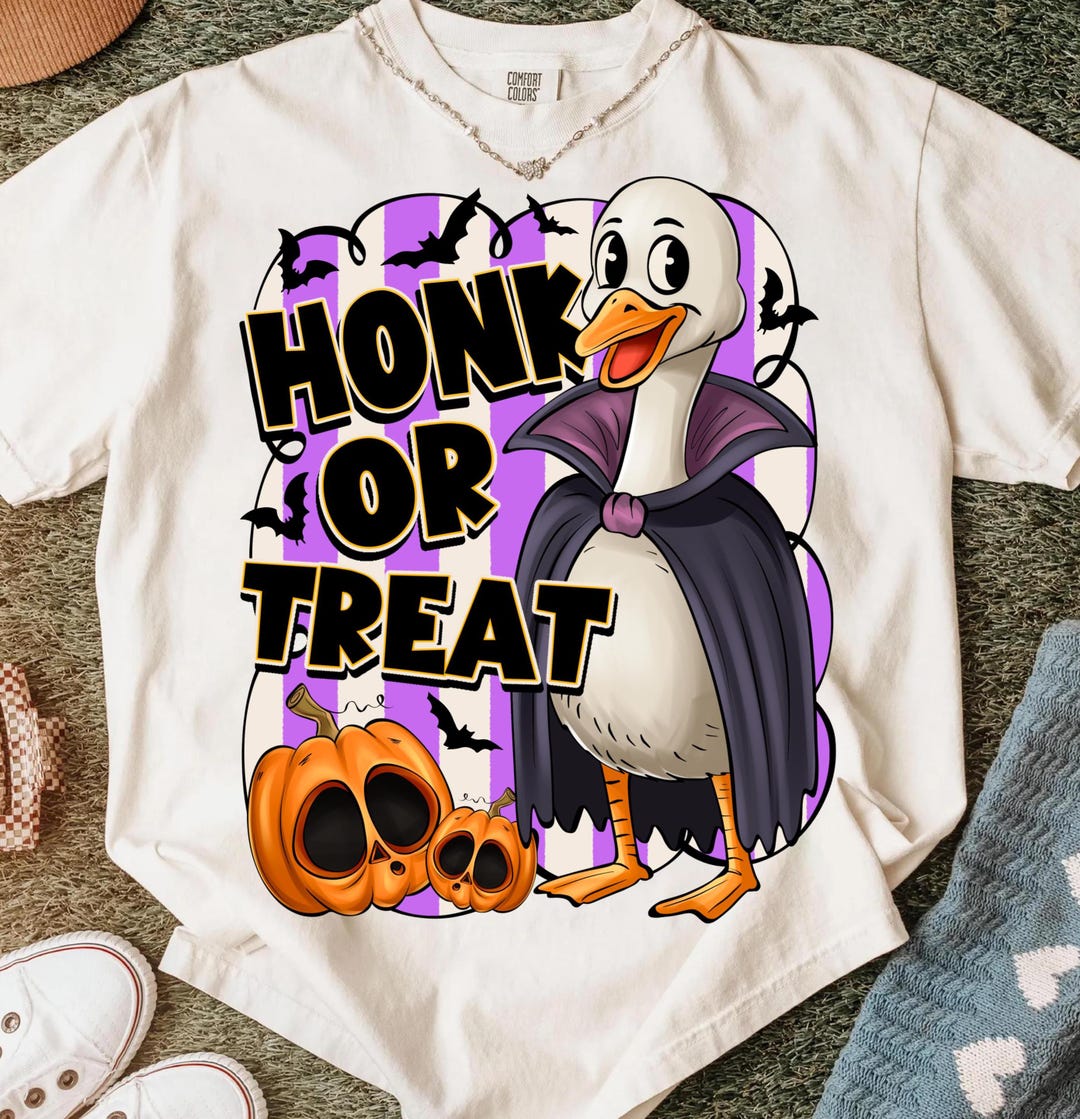 Honk or Treat Halloween Goose PNG, Cute Goose Witchy Halloween Png ...