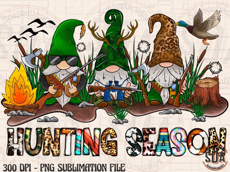 Hunting Season Gnome Png Hunting Gnome Pnghunter Gnomes Png - Etsy