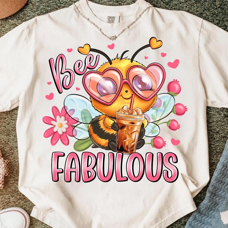 Girls Bee Shirt Design: Pink Sunflowers Glitter PNG (digital File ...