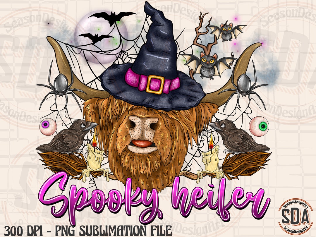 Highland Cow Png Spooky Heifer Png Western PNG Halloween - Etsy